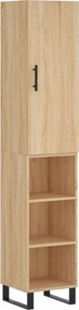 vidaXL Skříň highboard 34,5 x 34 x 180 cm kompozitní dřevo [3199004] Barva: kouřový dub