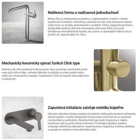 Deante Silia, podomítková 4-otvorová vanová baterie se sprchovou soupravou, zlatá matná, DEA-BQS_R18P