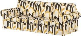 Potah na pohovku IKEA Ektorp 3-místná rozkládací, NOVÝ MODEL 2013 barva vícebarevná látka pletený vzor, vzorované