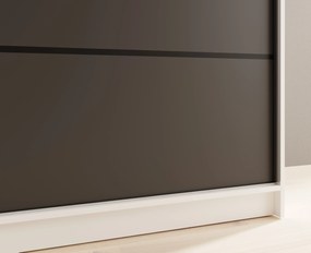 ADRK Furniture Posuvná skříň s zrcadlem Nico 180 ADRK-SW-NIC-180-WB