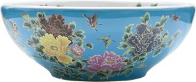 Umyvadlo na desku vícebarevné kulaté Φ 41 x 14 cm keramika 155055