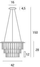 MAXLIGHT P0259 - Lustr na lanku MONACO 9xG9/40W/230V pr. 42 cm chrom