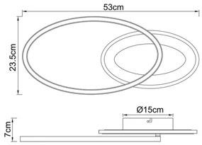 Globo 67264-24 - LED Přisazený lustr SILLA LED/24W/230V