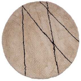 Kulatý koberec leonco ø 200 cm béžový MUZZA