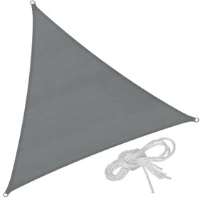 Tectake Stínící plachta proti slunci trojúhelník, šedá 500 x 500 x 500 cm