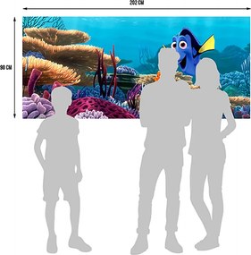 Dětská vliesová fototapeta na zed' Hledá se Nemo pod vodou, Disney | 202 x 90 cm | DFTDNH 5379