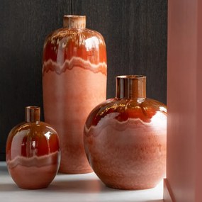 Červená keramická váza J-line Akone 89 cm