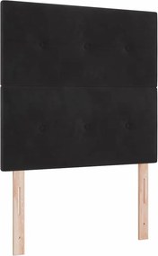 Postel s boxspringem s čelo Černá 100 x 200 cm samet 3344923