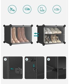 Modulární regál s přihrádkami BOXIFY černá