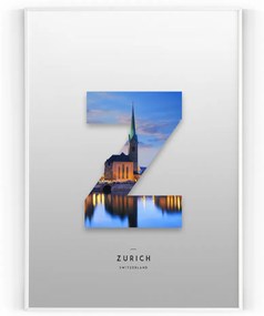 Plakát / Obraz Zurich Pololesklý saténový papír 210 g/m² A4 - 21 x 29,7 cm