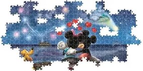 CLEMENTONI Panoramatické puzzle Mickey a Minnie / 1000 dílků / od 14 l