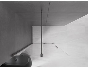 Mexen Velar, posuvné dveře typu Walk-in 70x200 cm, 8mm čiré sklo, grafitová matná, 871-070-000-03-66