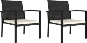 vidaXL Zahradní jídelní židle 2 ks polyratan [317170] Barva: Černá