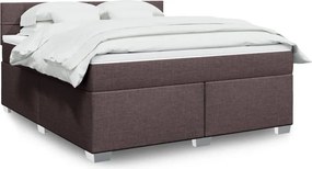 Box spring postel s matrací tmavě hnědá 180x200 cm textil 3288270