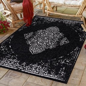 Vopi | Kusový venkovní koberec Sunny 4416 black - 140 x 200 cm