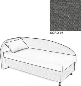 Dřevona - Elitte Čalouněná postel AVA NAVI, s úložným prostorem, 120x200, levá, SORO 97