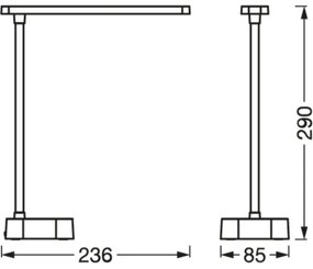 Osram - LED Stmívatelná dotyková stolní lampa PANAN LED/5,2W/5V 1200 mAh CRI 90