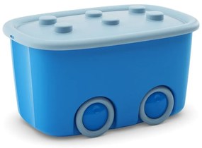 Světle modrý plastový dětský úložný box 58x39x32 cm Funny Box – KIS