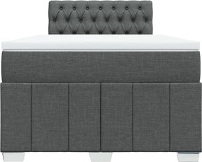 Box spring postel s matrací tmavě šedá 120x200 cm textil 3287043