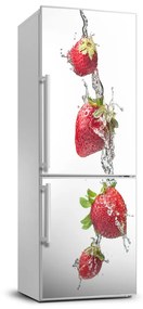 Wallmuralia Nálepka na ledničku samolepící Jahody 60x180 cm