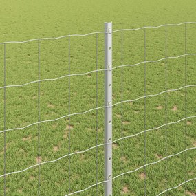Euro plot s pilotem 10 x 1,6 m Pozinkovaná ocel Stříbrná 3336175