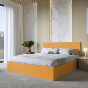Eka Čalouněná postel ADEL 90x200 cm Barva látky Trinity: Černá (Trinity 2316)