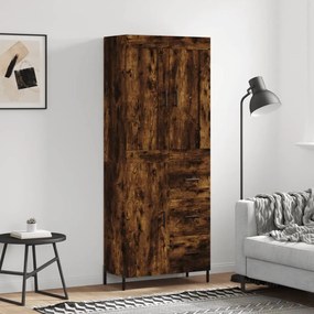 vidaXL Skříň highboard kouřový dub 69,5 x 34 x 180 cm kompozitní dřevo