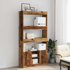 Skříň highboard old wood 92 x 33 x 180 cm kompozitní dřevo 3309625