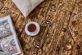 Diamond Carpets India, Ručně vázaný kusový koberec Babylon DESP HK20 Camel Mix, 200x290, hnědá, ložnice