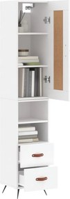 Skříň highboard bílá 34,5 x 34 x 180 cm kompozitní dřevo 3200233