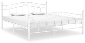 Rám postele bílý kov 160 x 200 cm,  325001
