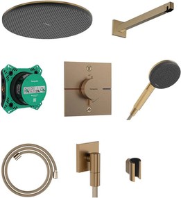 Hansgrohe Raindance Alive S - Sprchový set s termostatem pod omítku, průměr 30 cm, 3 proudy, kartáčovaný bronz 24630140