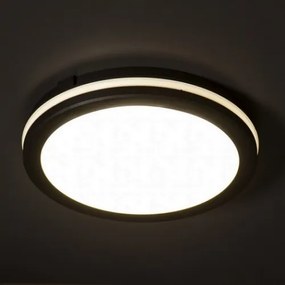 LED svítidlo Kanlux BENO ECO 20W CCT O B černé 20W 3000K/4000K/6500K IP65 38383