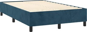Box spring postel s matrací tmavě modrá 120 x 200 cm samet 3143197