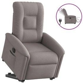 Elektrické zvedací polohovací křeslo taupe textil 3303281
