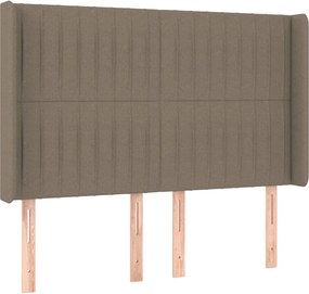 Box spring postel s matrací a LED taupe 140x190 cm textil 3138473