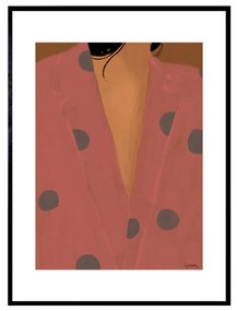 THE POSTER CLUB Autorský plakát Dressed by Sandra Blomén Maschinsky 30x40 cm, červená barva, papír