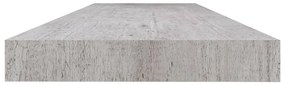 Plovoucí nástěnná police betonově šedá 120 x 23,5 x 3,8 cm MDF