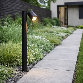 Stojací venkovní lampa černá 80 cm AR70 nastavitelná IP44 - Solo