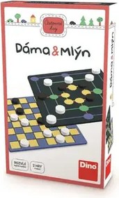 DINO Dáma a Mlýn na cesty / Počet hráčů: 2 / od 6 let