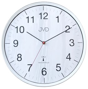 JVD Nástěnné rádiem řízene hodiny v imitaci dřeva JVD RH17.1