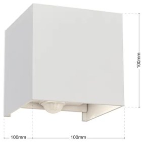 Orion AL 11-1314 - LED Venk. nást. sv. se senzorem CUBE-S LED/13W/230V IP54 bílá
