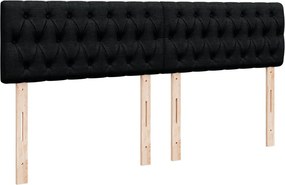 Box spring postel s matrací černá 180x200 cm textil 3288276