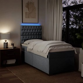 Box spring postel s matrací světle šedá 90x190 cm textil 3292650