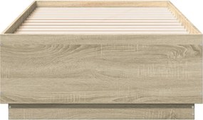 Rám postele s LED osvětlením dub sonoma 90 x 190 cm kompozit 3209662