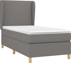 Box spring postel s matrací tmavě šedá 80 x 200 cm textil 3128318
