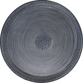 Granitový veliký kulatý kovový dekorační podnos – 63,5*63,5*5 cm