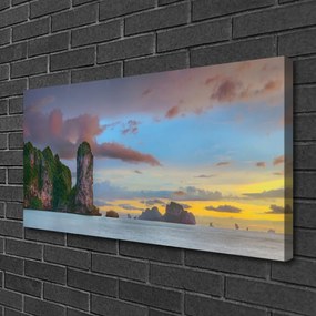 Obraz na plátně Moře Hory Krajina 100x50 cm