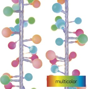 EMOS LED venkovní řetěz - kuličky 4m, multicolor, časovač D5AM01