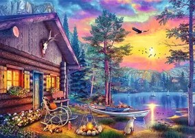 TREFL Puzzle Premium Plus Tea Time: Přístav za soumraku / 500 dílků /